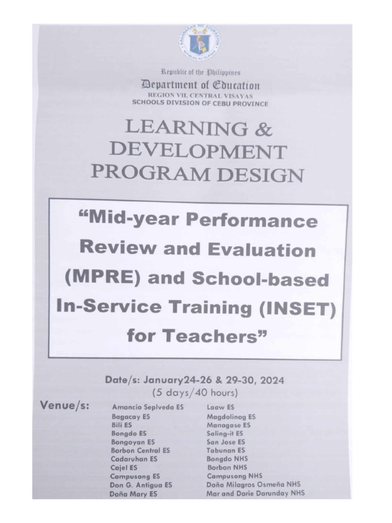Inset 2024 Matrix | PDF