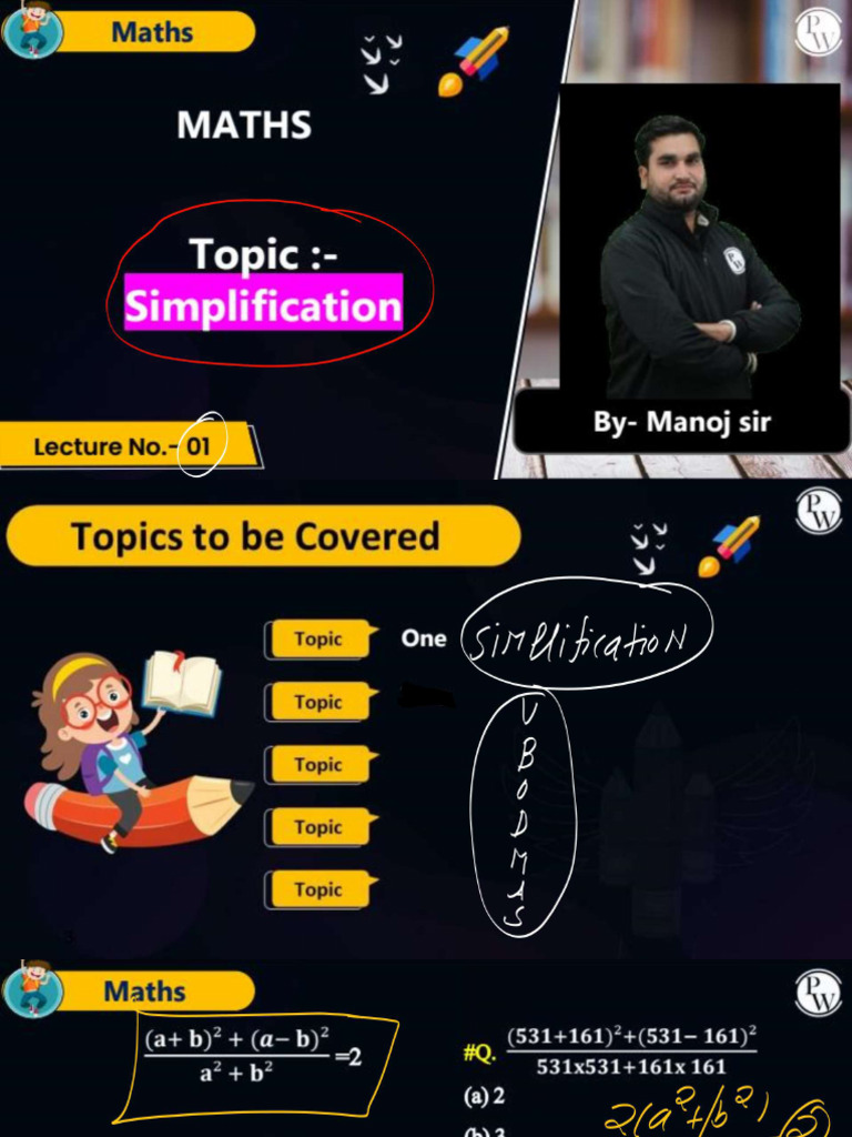 Simplification 01_ Class Notes | PDF