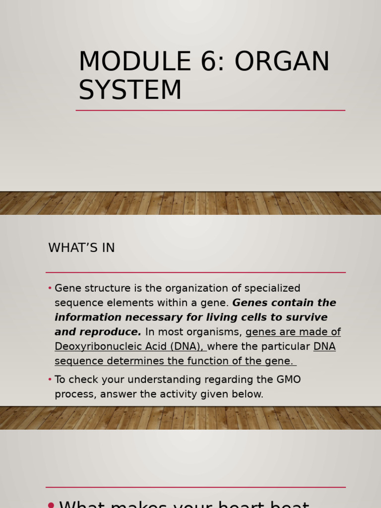 Module 6 Organ System | PDF | Human Body | Physiology