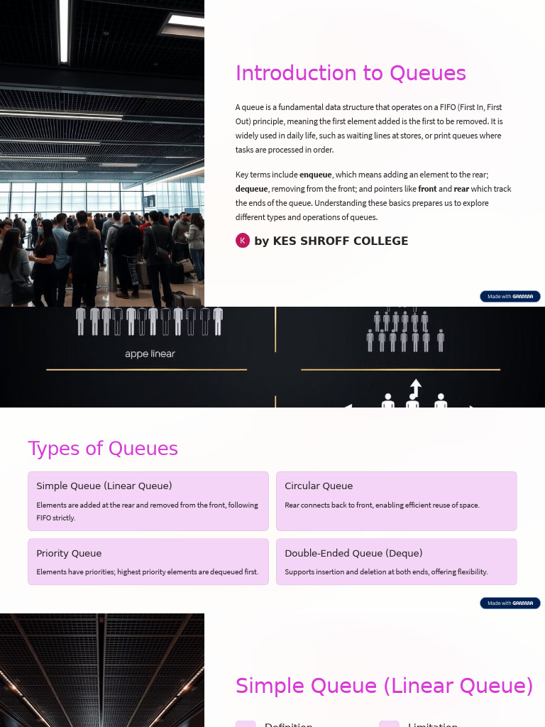 Introduction To Queues | PDF | Queue (Abstract Data Type) | Algorithms And Data Structures