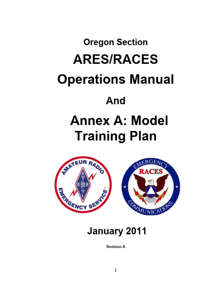 Oregon Section ARES RACES Operations Manual 2011 Rev.a | PDF | Emergency Management | Civil Defense