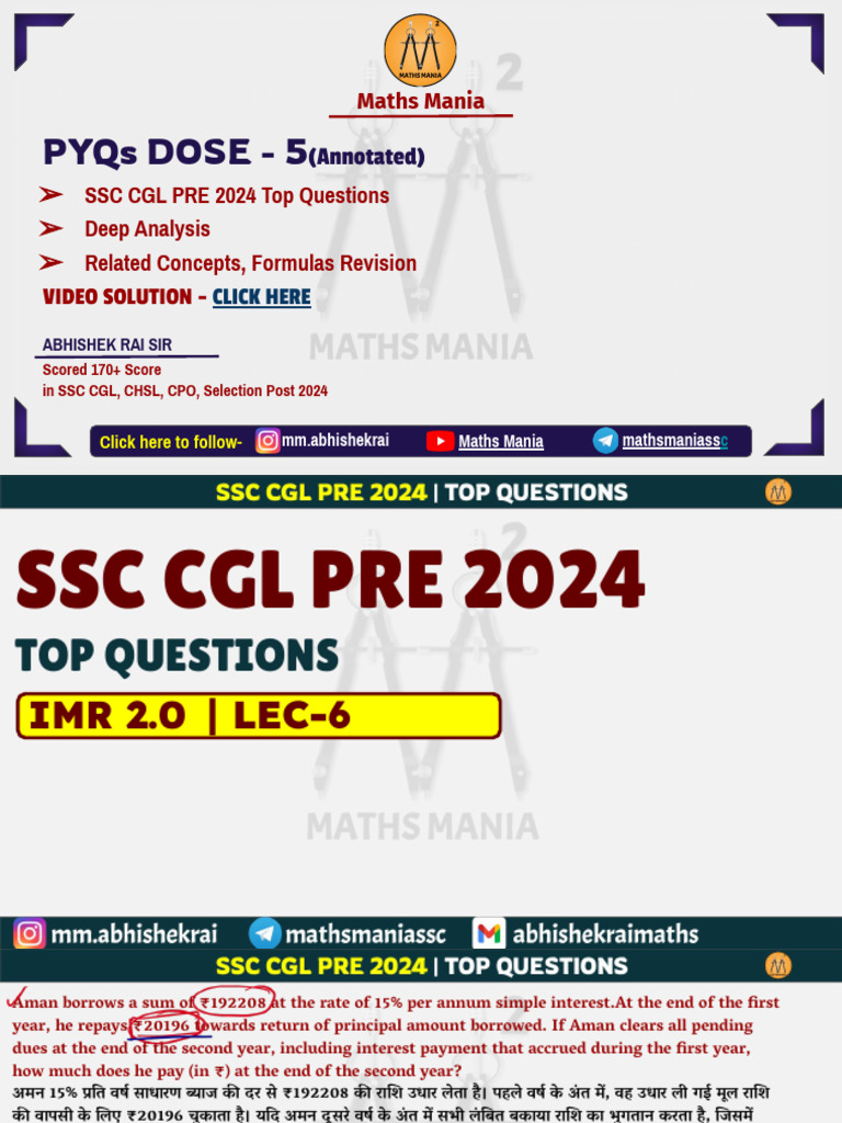 PYQs Dose 5 (Annotated) | PDF