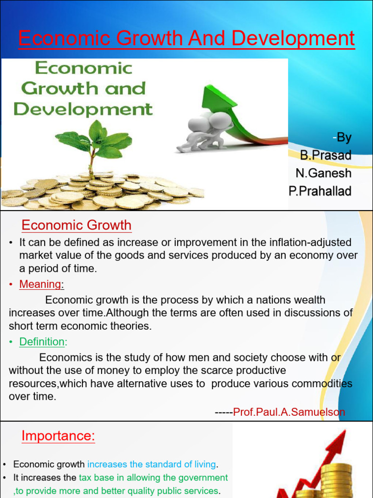 Economic Growth and Development | PDF | Economics | Economic Growth