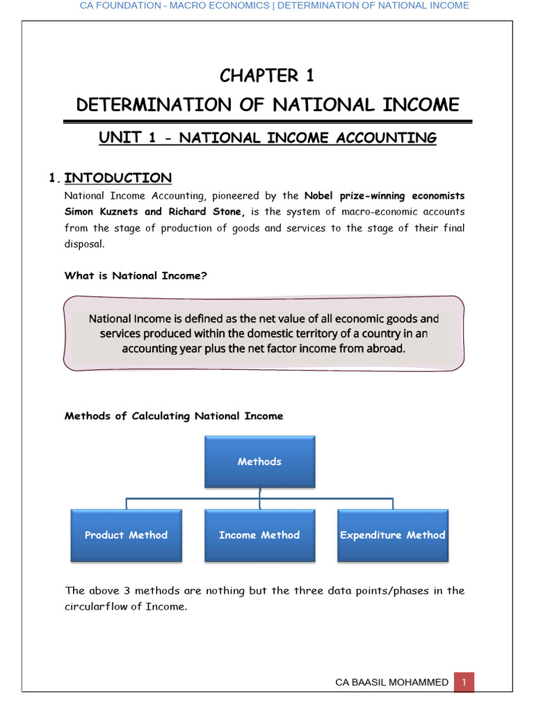 National Income Accounting | PDF | Gross Domestic Product | Measures Of ...