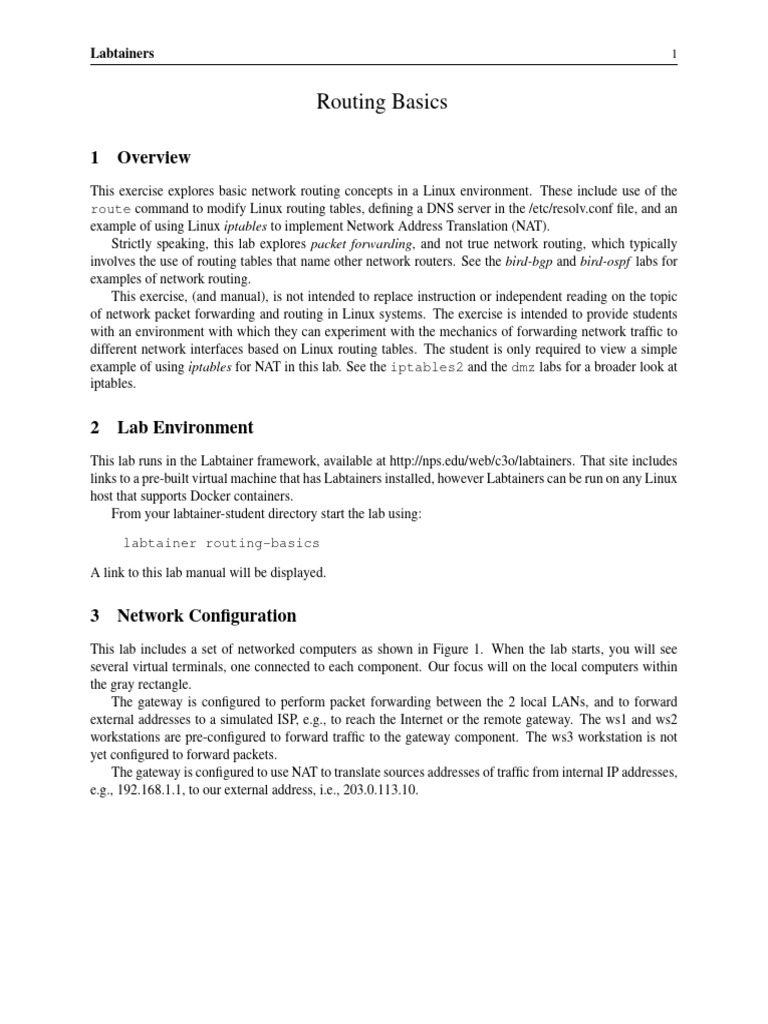 Routing Basics Pdf Computer Network Ip Address