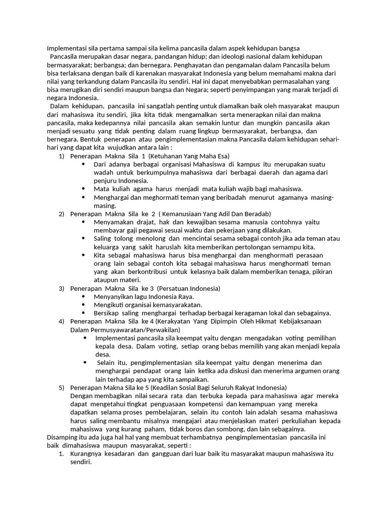 implementasi pancasila | PDF