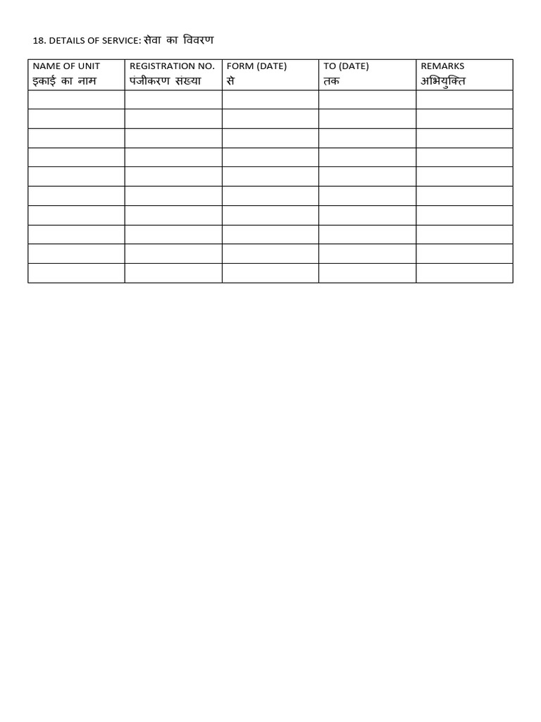 Details of Service | PDF