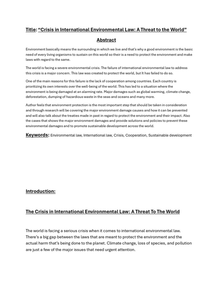 Research Paper Prachi and Paras | PDF | Sustainability | Environmental Law
