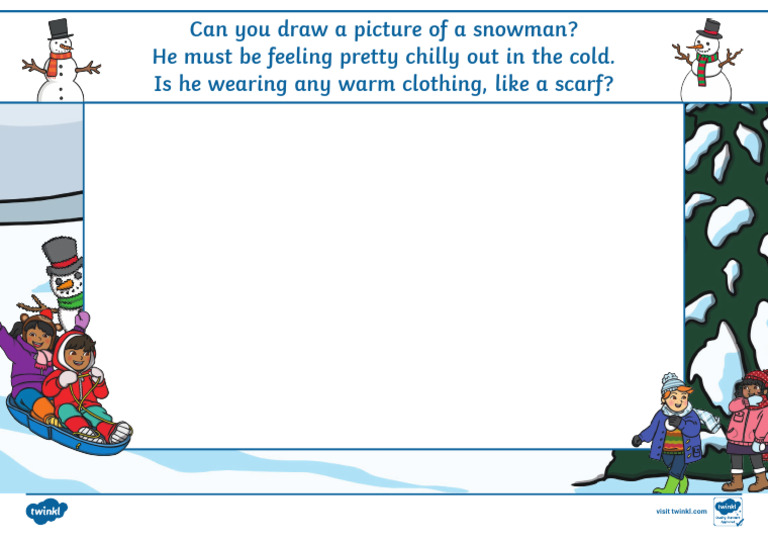 Snowman Drawing Activity | PDF