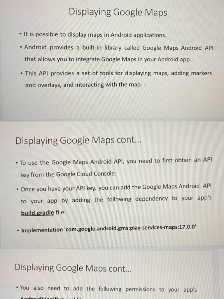Displaying Maps slideshare | PDF
