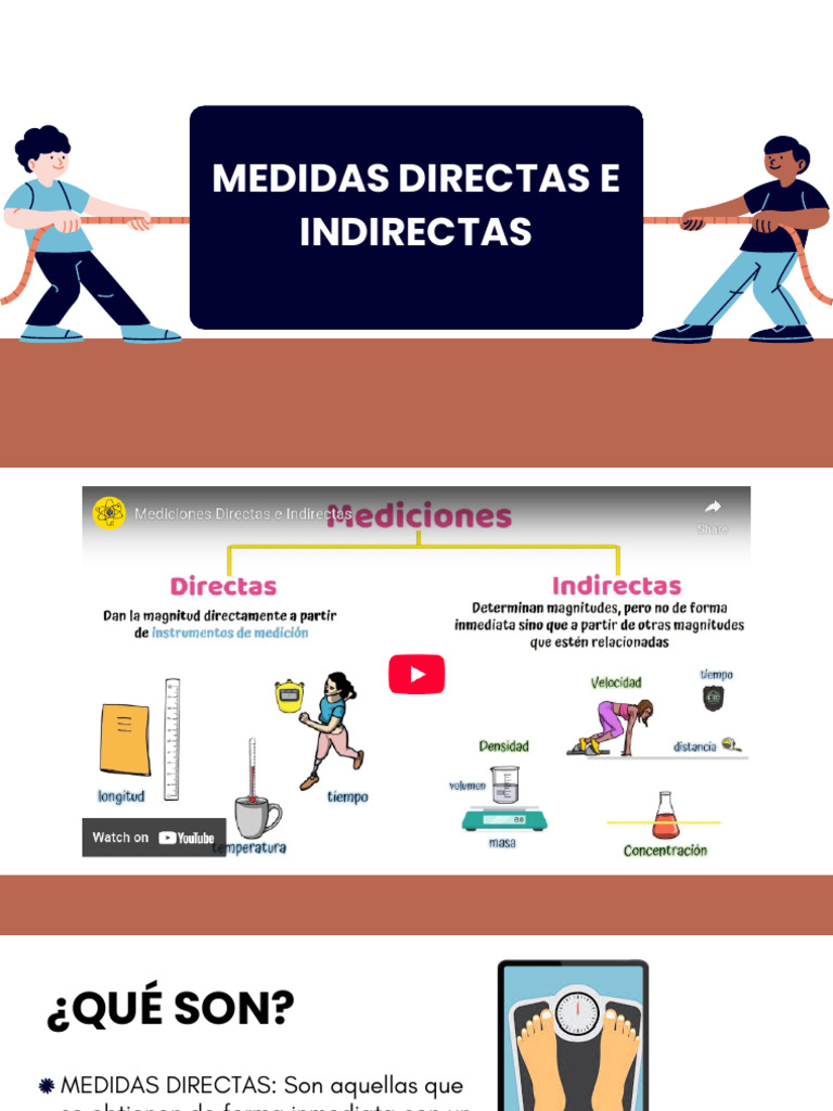 Medidas Directas e Indirectas: Ejemplos | PDF | Medición | Densidad