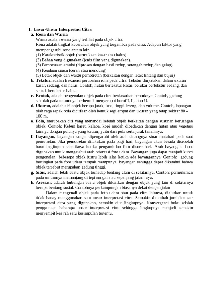 Materi Interpretasi Citra | PDF