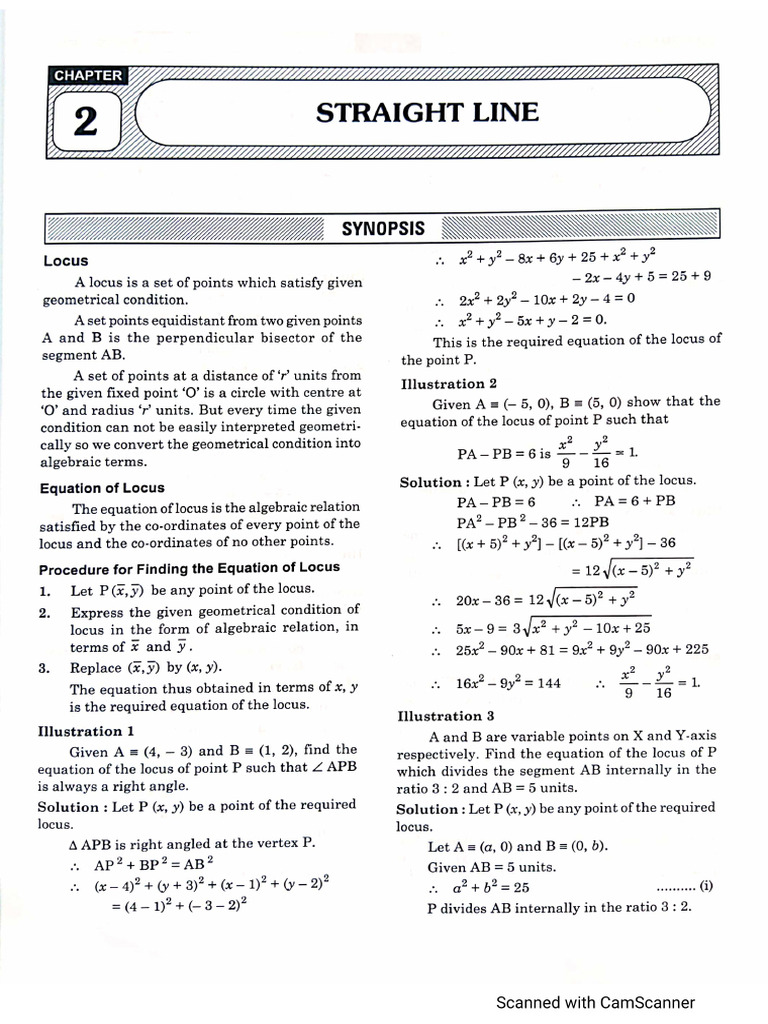 Straight Line CET | PDF