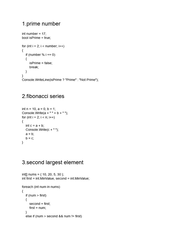 C# Additional Programs | PDF