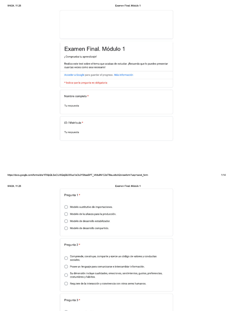 Examen Final Modulo 1 | PDF