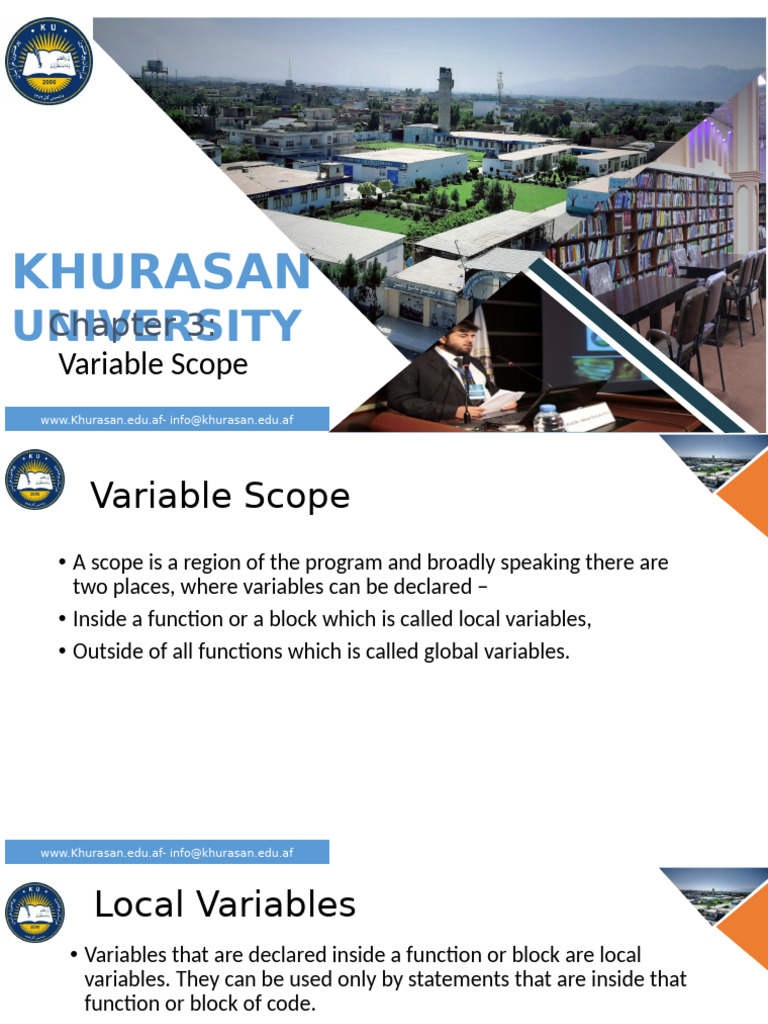 Chapter 3 Variable Scoope | PDF | Scope (Computer Science) | Namespace