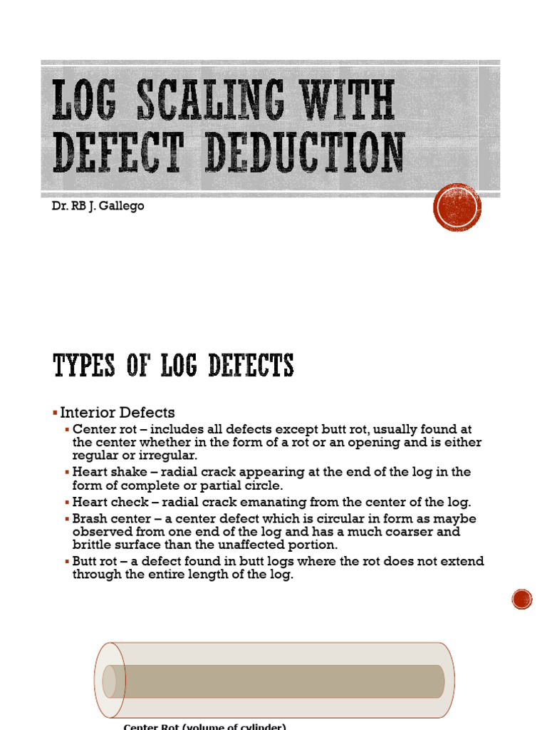 Log Scaling With Defect Deduction | PDF | Wood