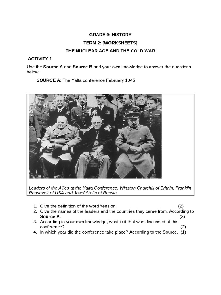 Grade 9 History Term 2: Cold War Focus | PDF | Nasa | Space Race