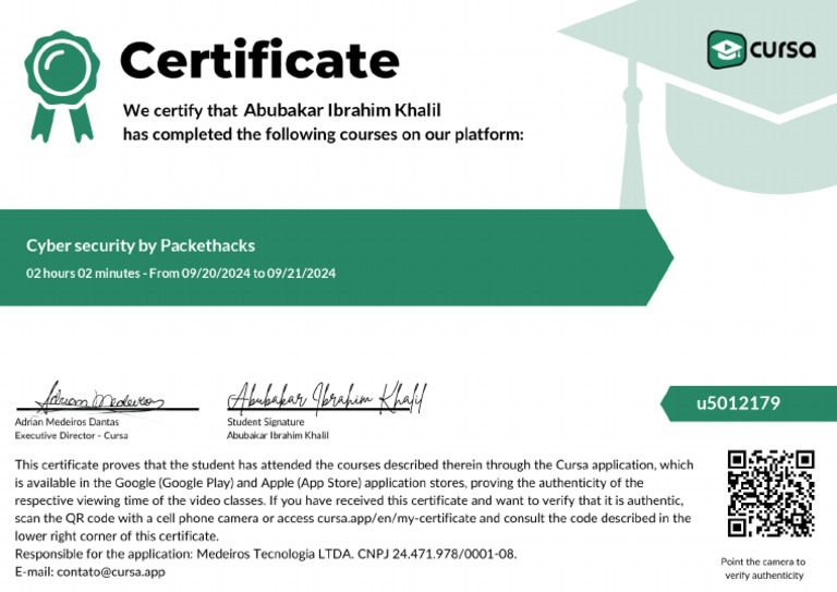Kali Certificate | PDF