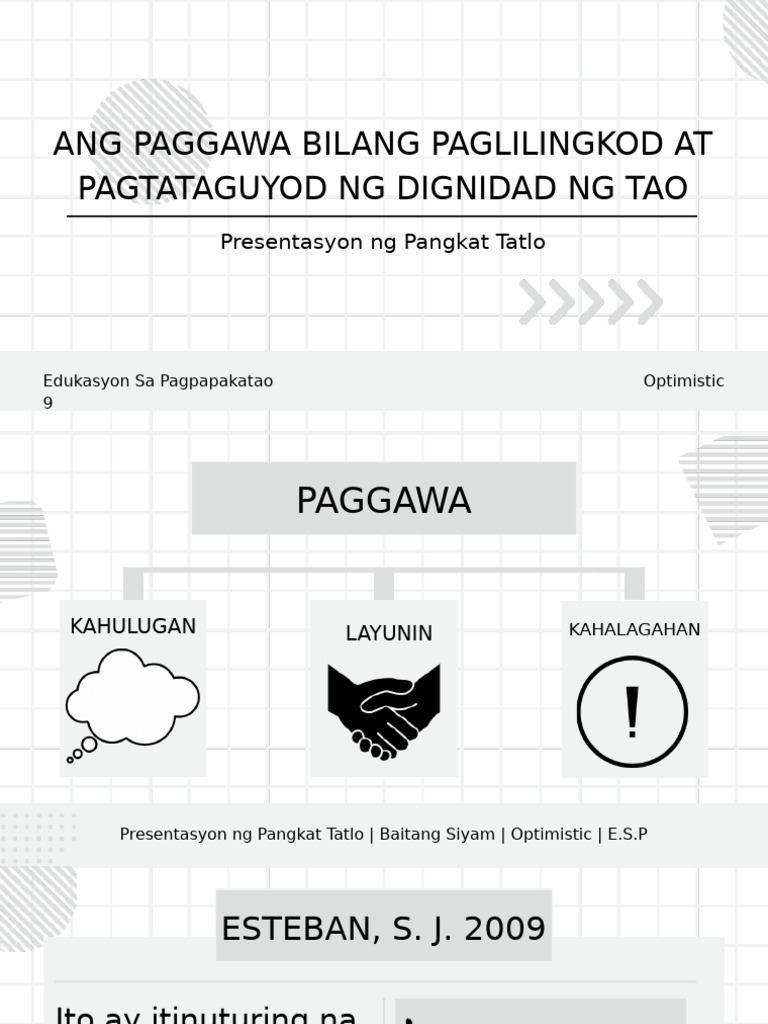 Esp 9 - Paggawa | PDF