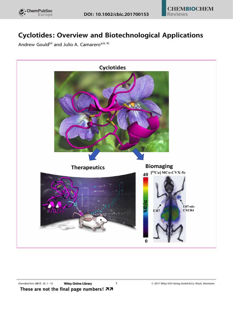 Cyclotide Overiew and Biotechnologycal Applications | PDF ...