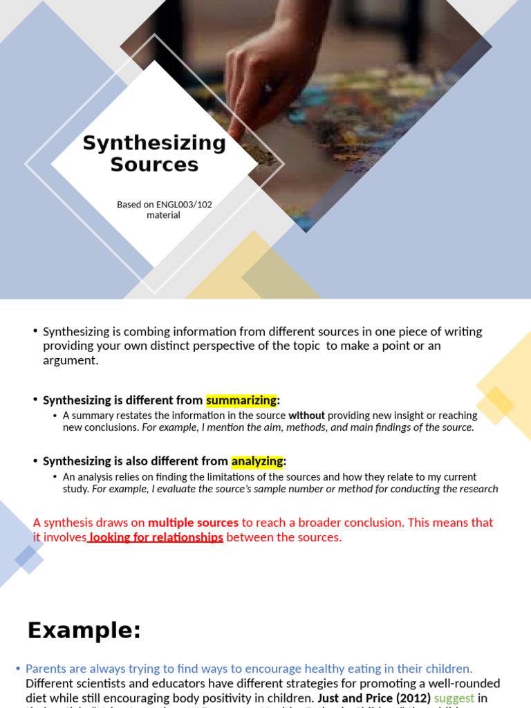 W5S2 Synthesizing Sources Discussion Explanation PPT (1) | PDF ...