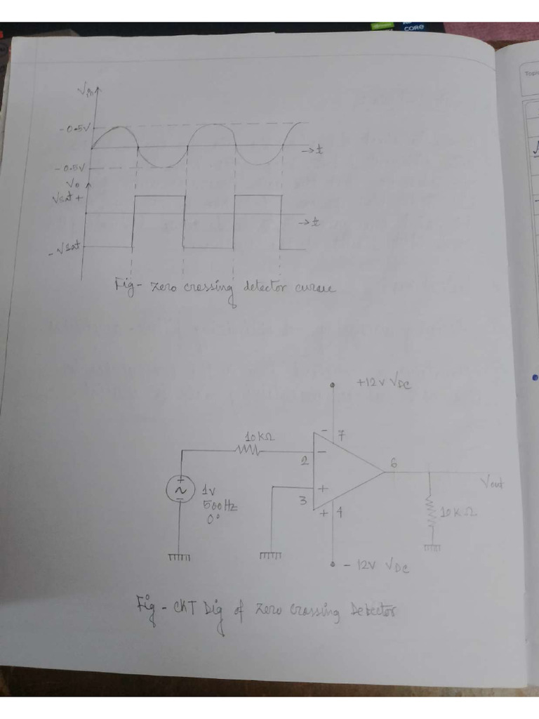 Exp - 03 - Zener Crossing Detector Using Op-Amp | PDF
