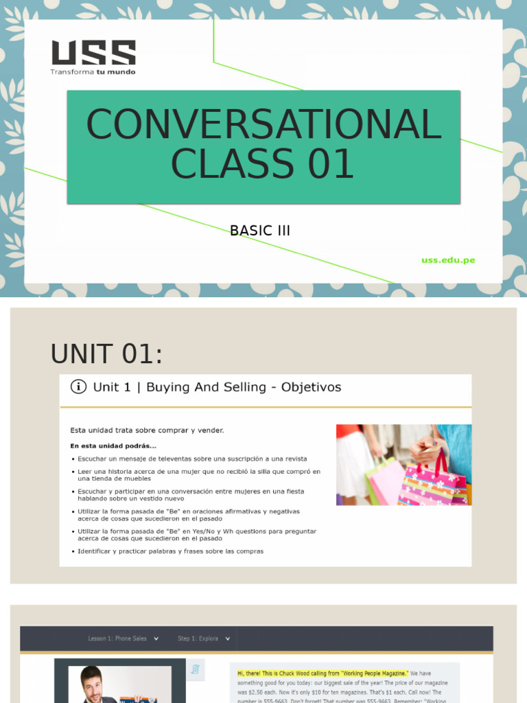 Basic Conversational Skills Unit 1 | PDF