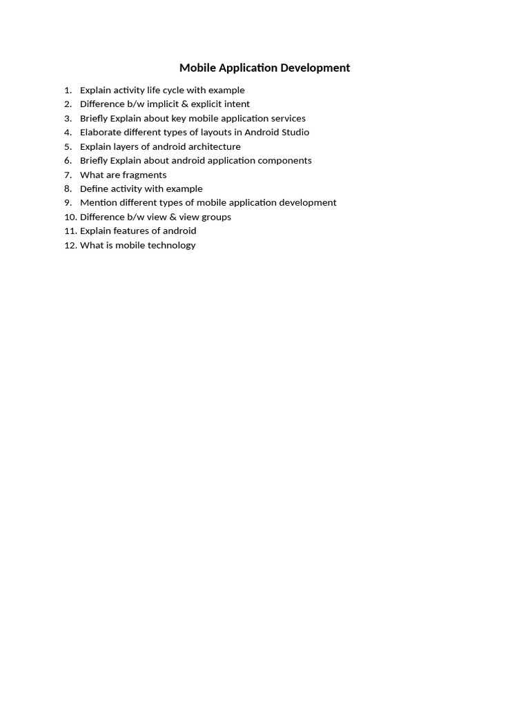 Imp Questions MAD | PDF