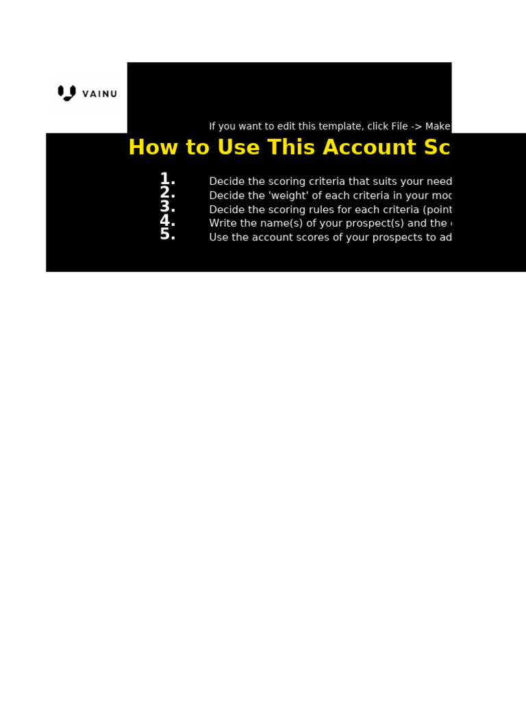 Account Scoring Model v001 | PDF | Computing | Software