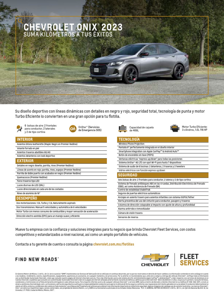 2023-chevrolet-onix | PDF | Sistema de freno antibloqueo | Vehículo de motor