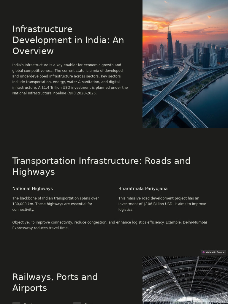 Infrastructure Development in India an Overview | PDF | Infrastructure ...