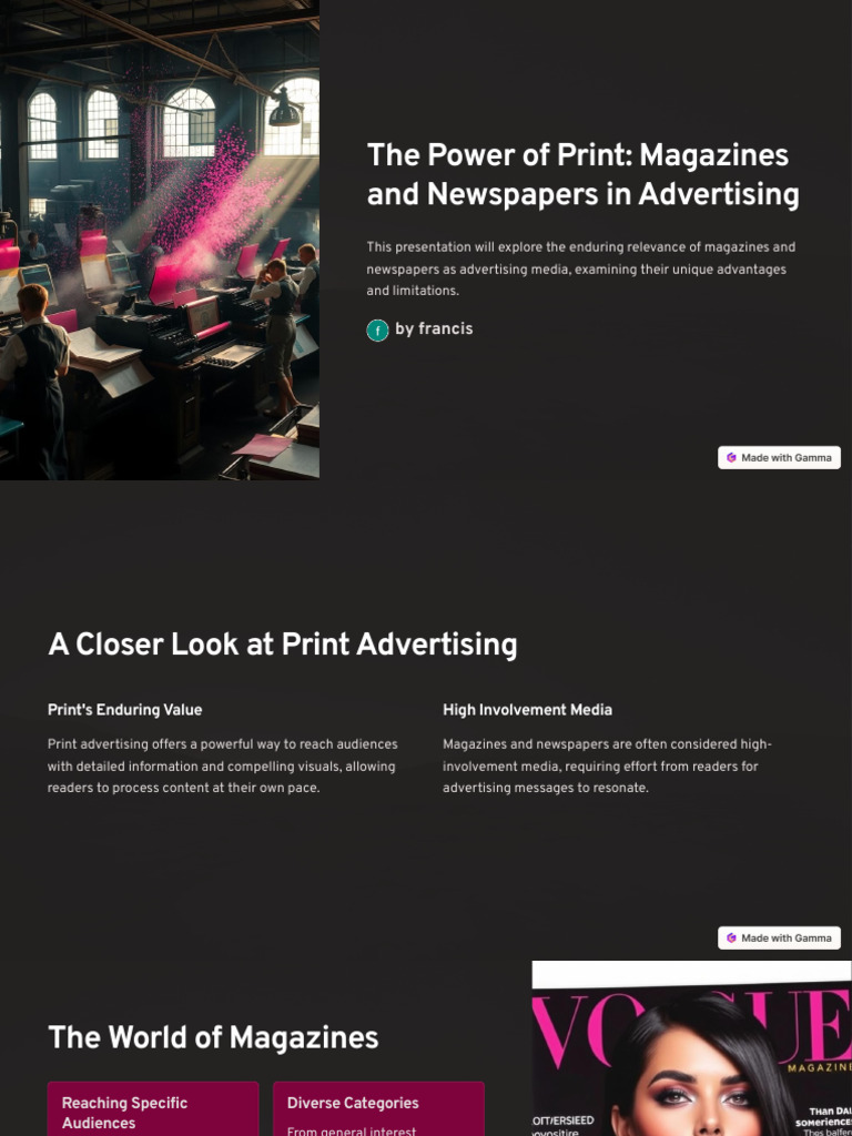 The Power of Print Magazines and Newspapers in Advertising | PDF ...