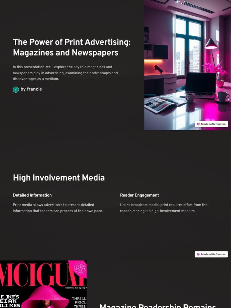 Magazine Advertising Insights and Challenges | PDF | Advertising ...