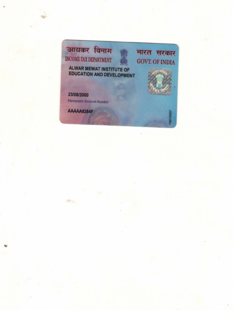 4. NGO PAN Card | PDF