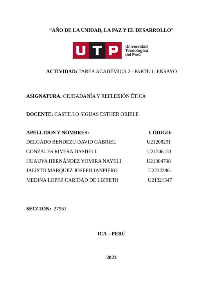 TA2 - GRUPO 9 Documento Final | PDF | Responsabilidad | Estado (política)