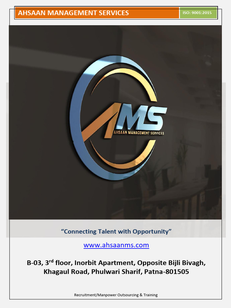 Ahsaan Management Services Overview | PDF | Human Resources | Business