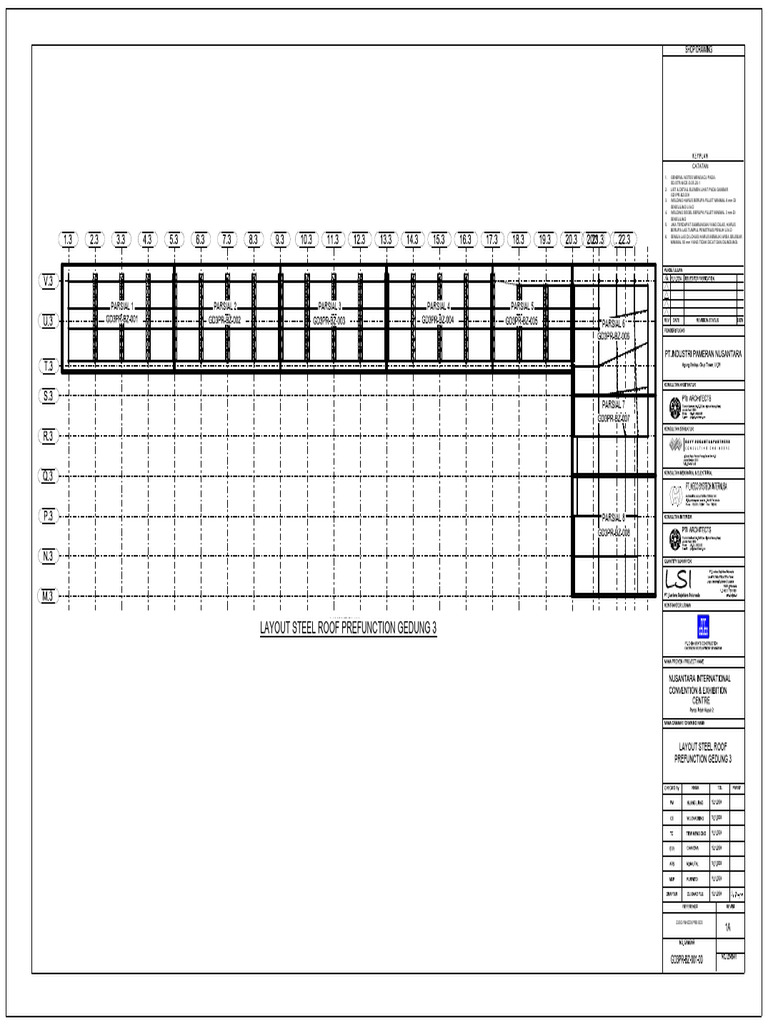 015.rev1 SDA-ATAP BAJA-Layout Steel Roof Prefunction Gedung 3 | PDF