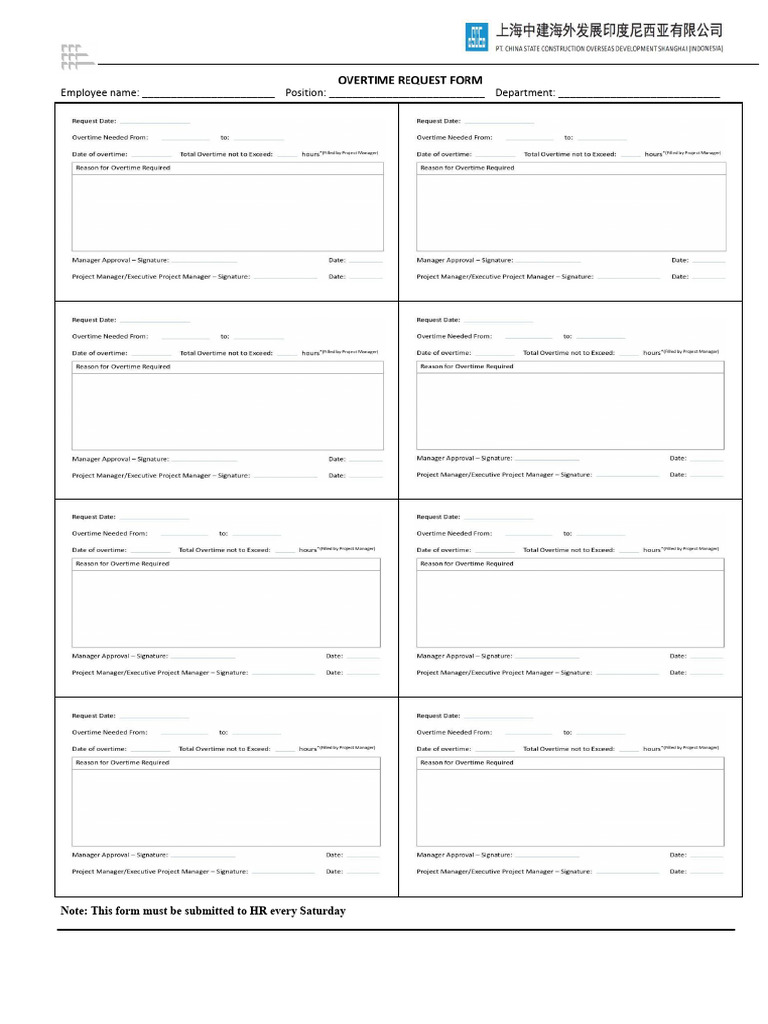 Overtime Form | PDF