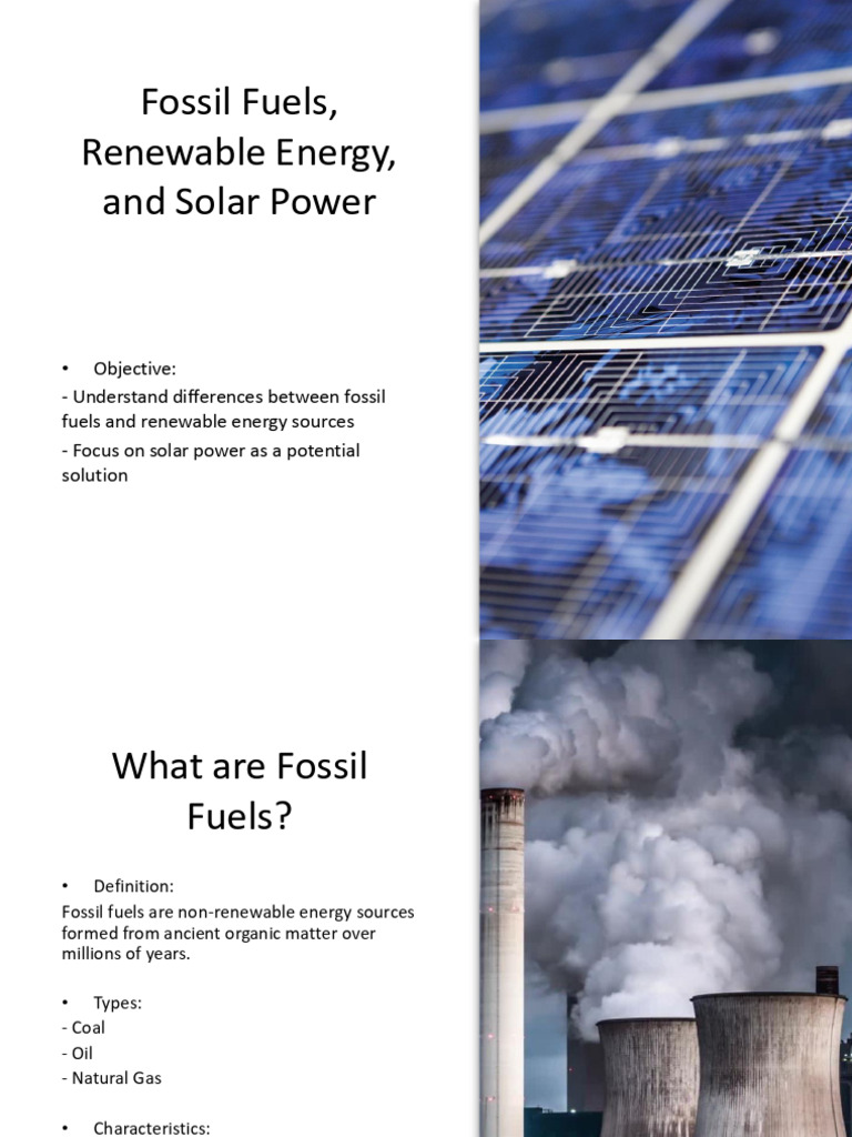 Solar Power vs. Fossil Fuels Explained | PDF