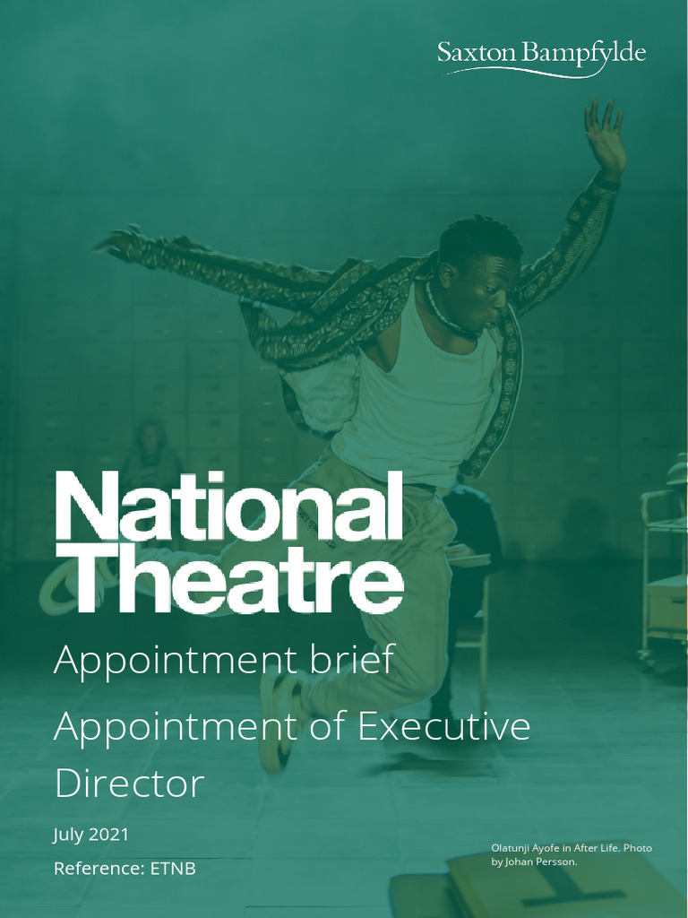 ETNB Executive Director National Theatre Appointment Brief | PDF | Fundraising | Business