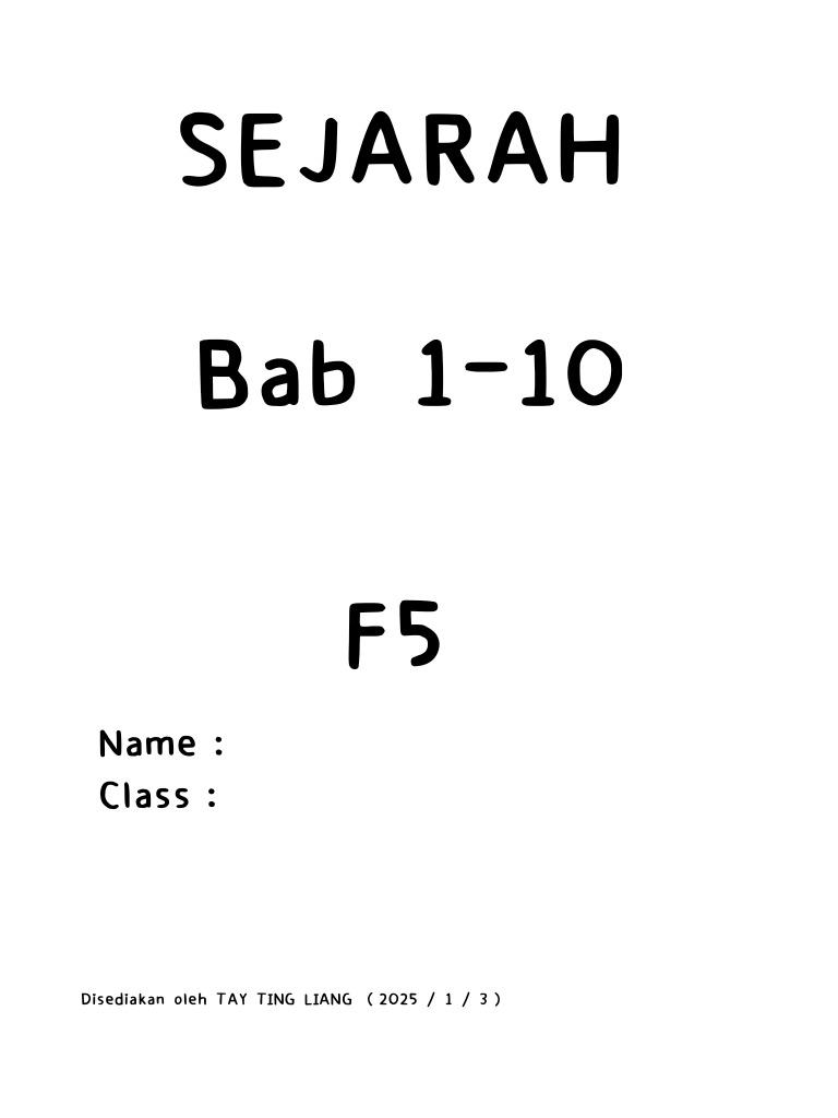 Sejarah F5 Bab1 10 | PDF