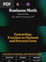 Grade11 Business Math - Module 2 | PDF | Percentage | Numbers
