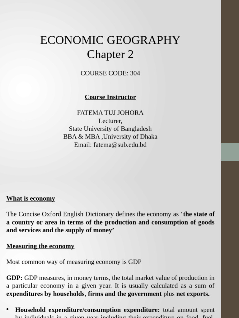 Economic Geography Chapter 2 | PDF | Economics | Economies