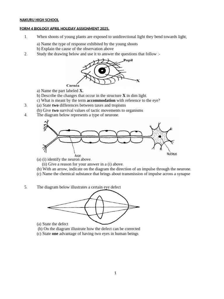 Bio Form 4 April Hol Ass. | PDF