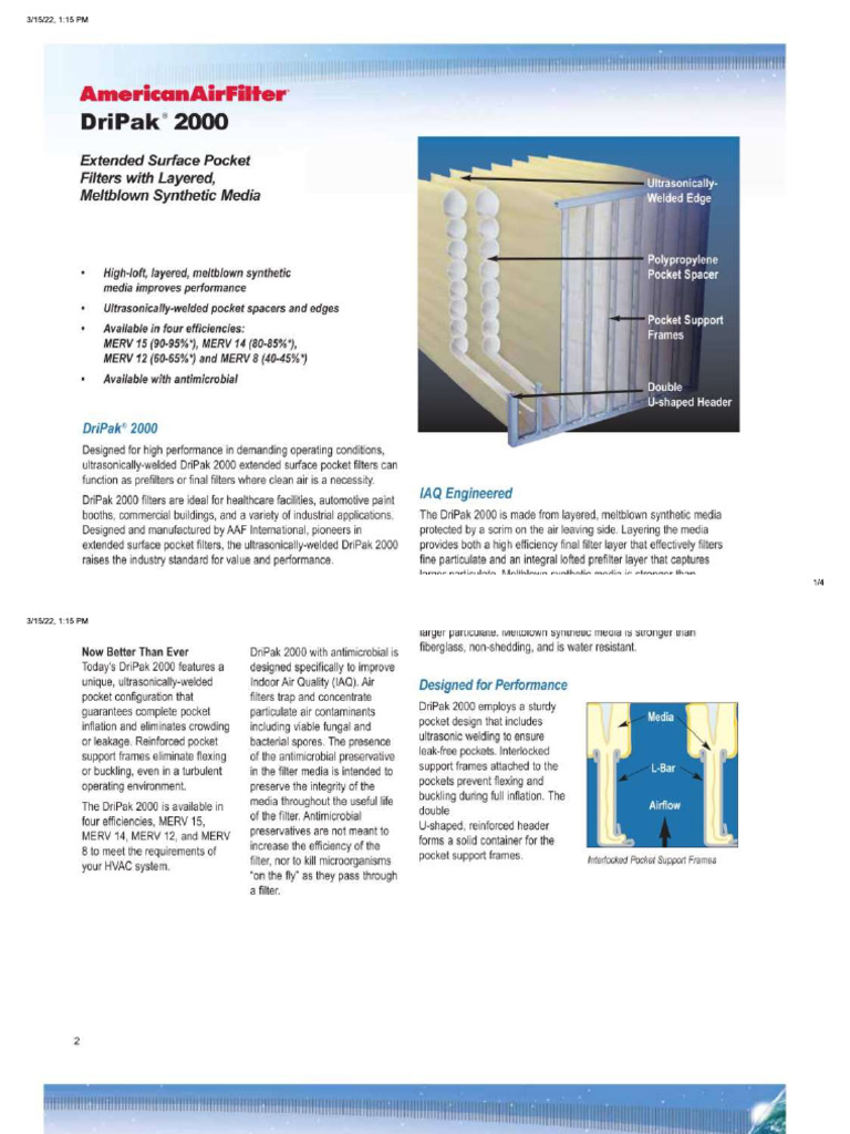 AAF DriPak | PDF