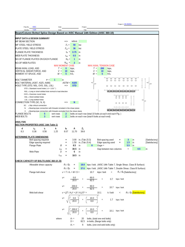 (9.) Column Splice Calculations | PDF | Beam (Structure) | Classical ...
