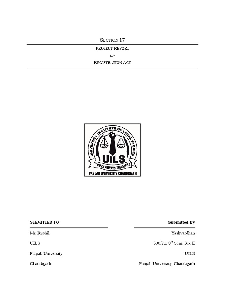 Registration Act Section 17 | PDF | Lease | Deed