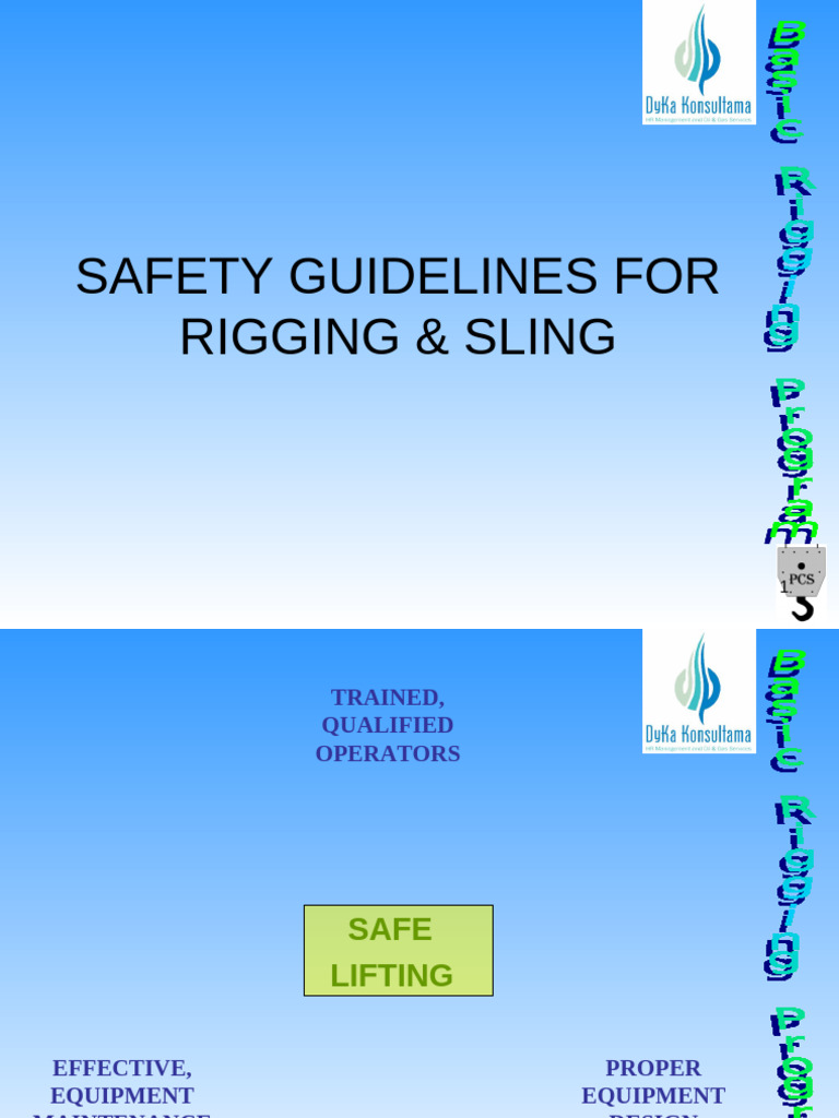 Safety Guidelines For Rigging & Sling | PDF | Rope
