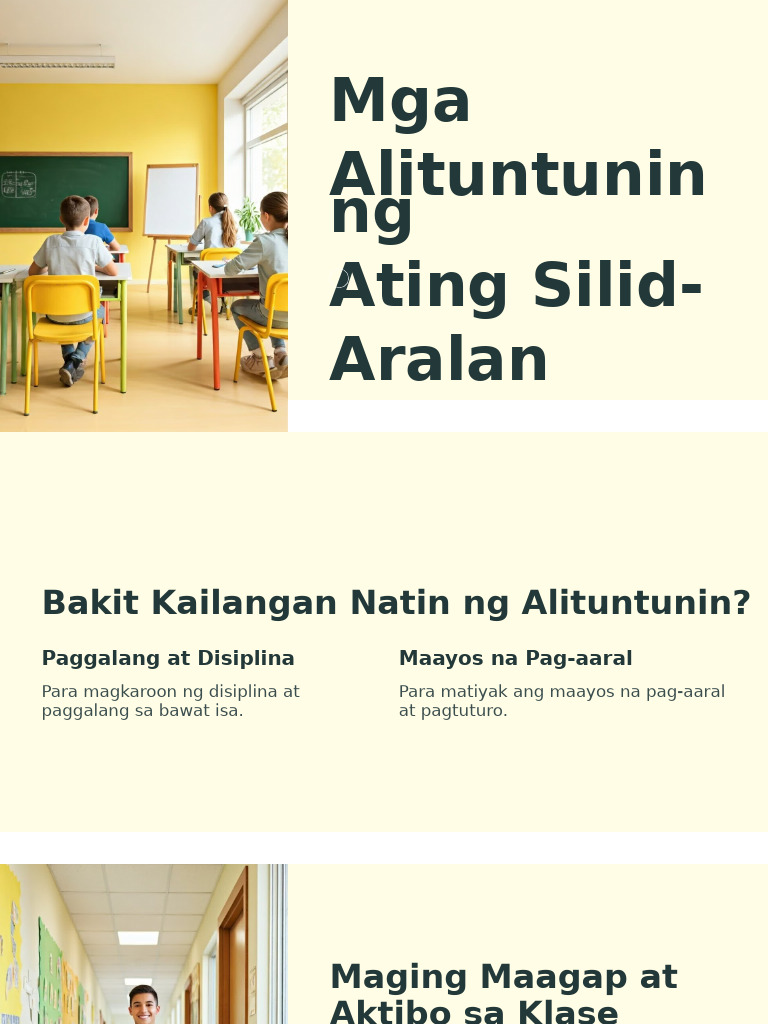 Mga Alituntunin NG Ating Silid-Aralan - Grade 9 | PDF